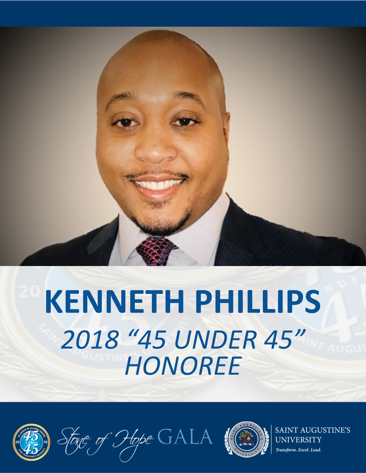2018-SAU-45-Under-45 KENNETH PHILLIPS - Saint Augustine's University