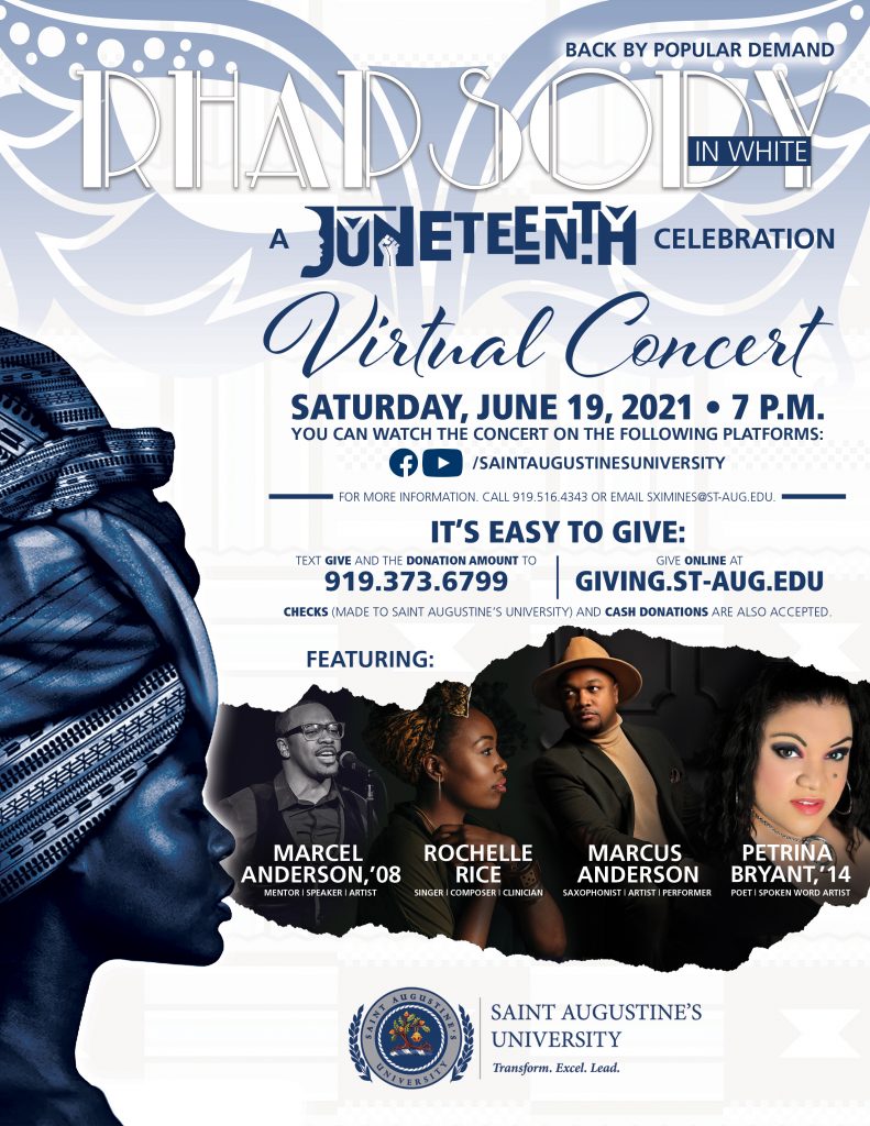 Rhapsody in White: Virtual Concert - Saint Augustine's University